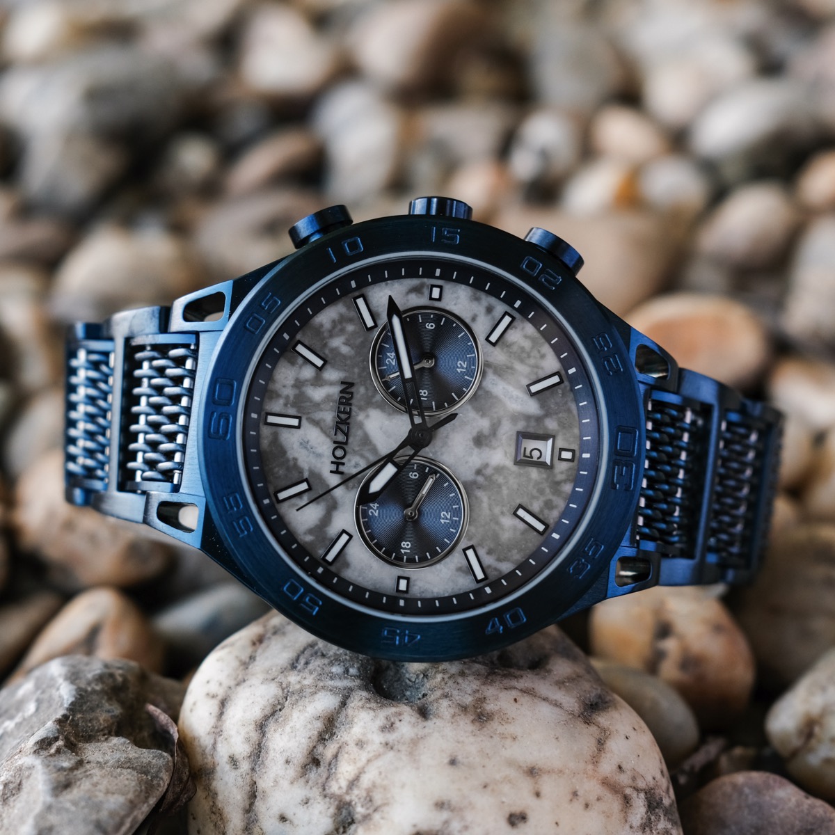 Caldera (Marble/Blue) | Holzkern Wood Watches