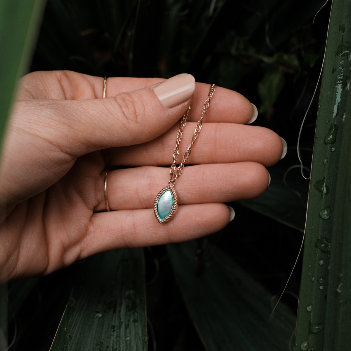 Visual Necklace (Nacre/Rose Gold) | Holzkern