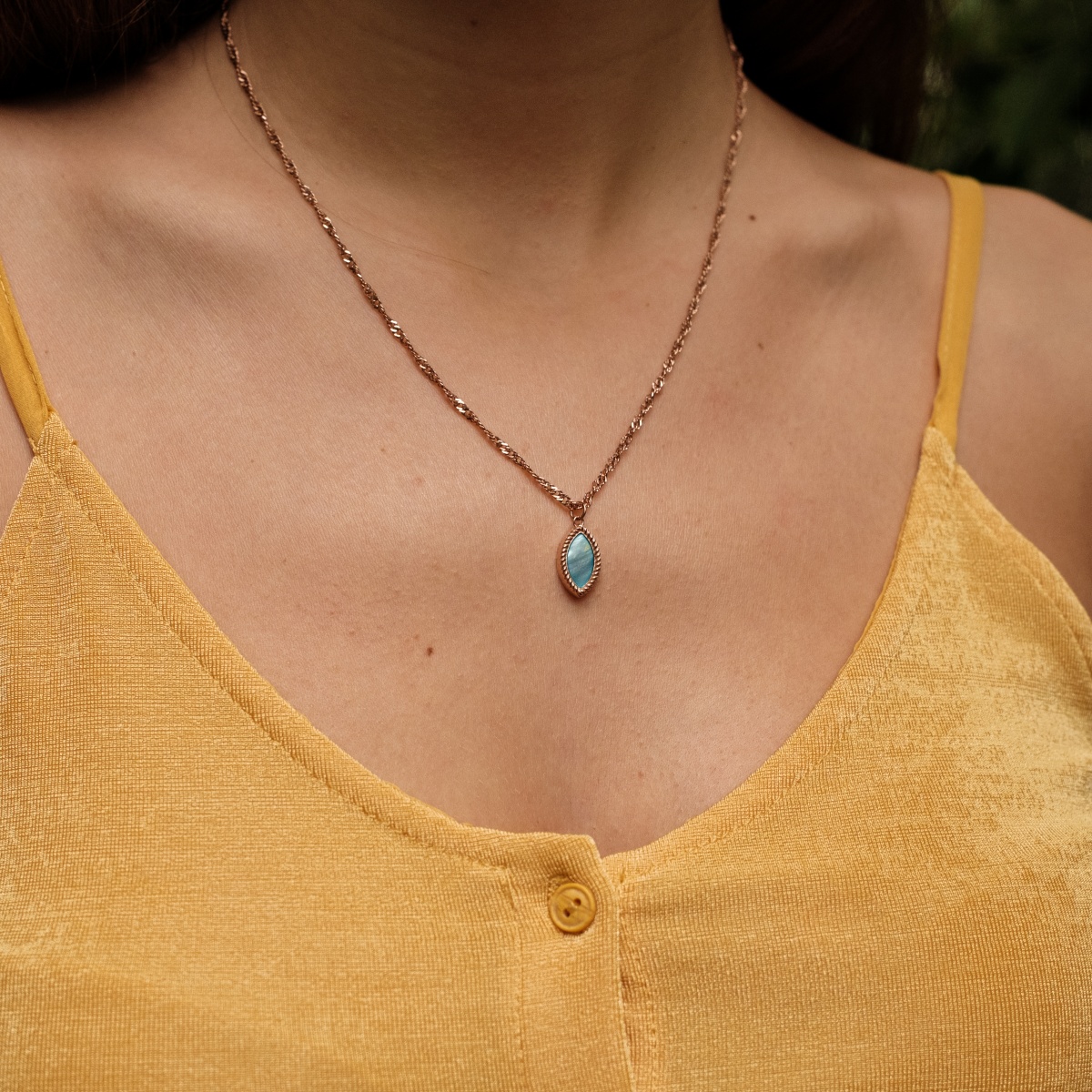 Visual Necklace (Nacre/Rose Gold) | Holzkern